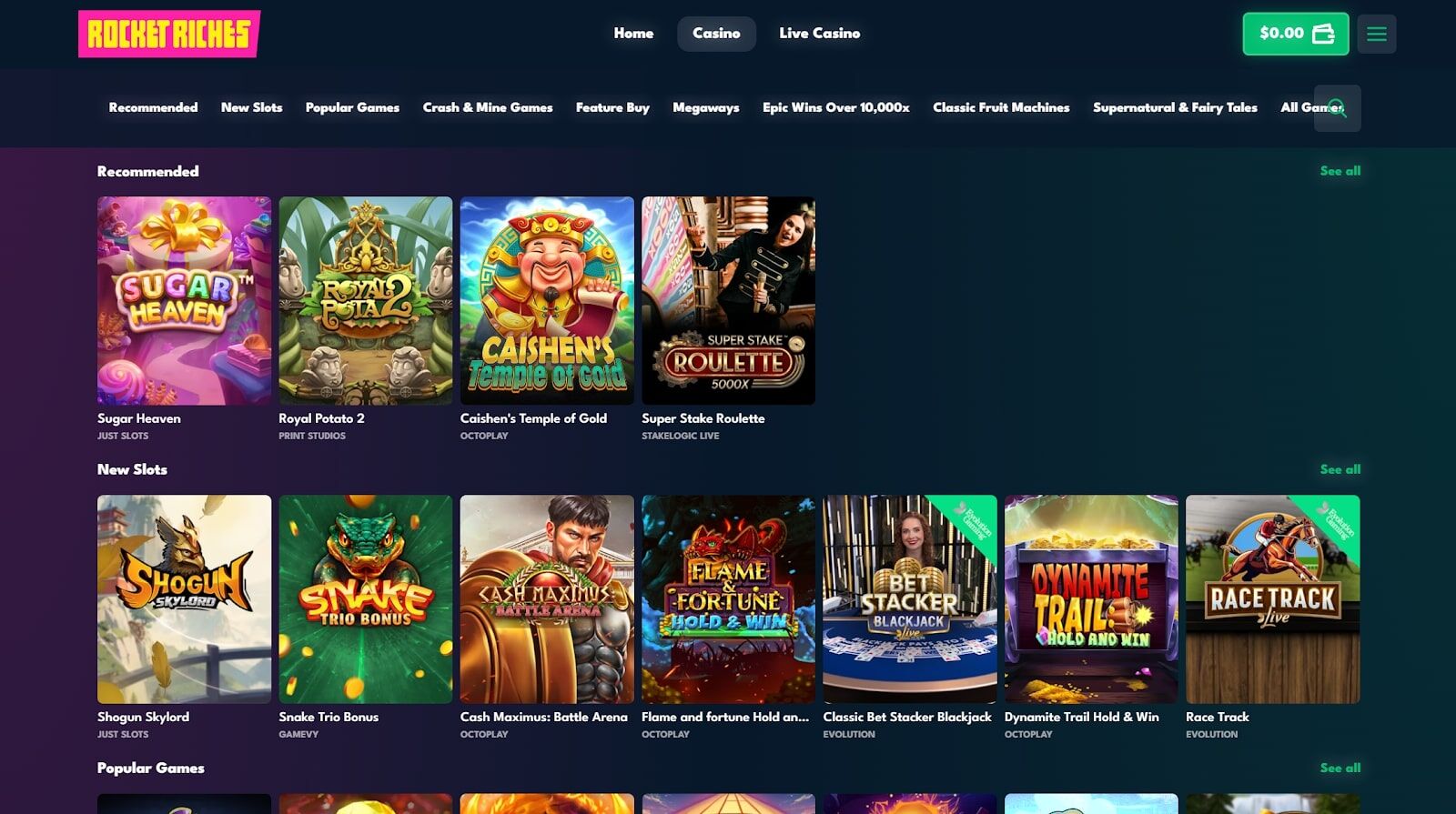 Rocket Riches Casino Review & 2026 Exclusive Bonus | Is it Legit?